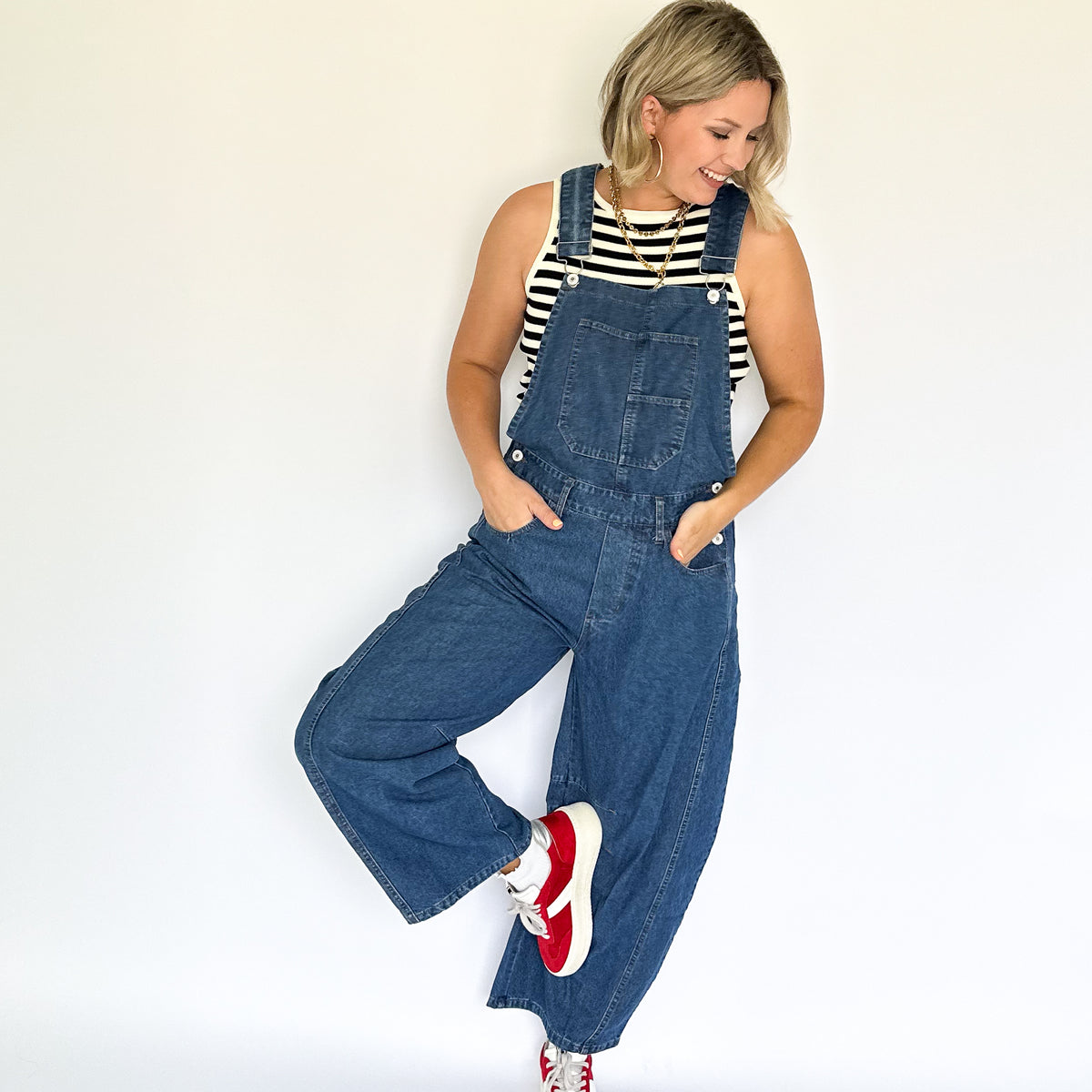 Hang Tight Barrel Overalls – Goldie Vines